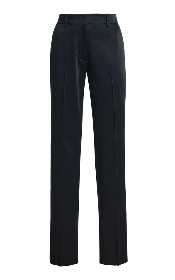 TOTEME Slim-leg Satin Pants - Black