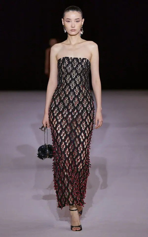 GEORGES HOBEIKA Embellished Cutout Silk-blend Maxi Dress