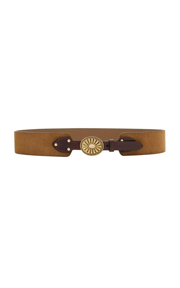 Etro Rosette Suede Belt - Brown