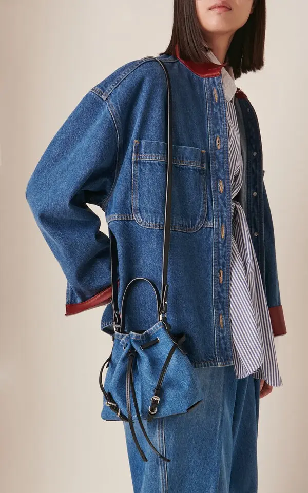 Givenchy Voyou Mini Denim Bucket Bag