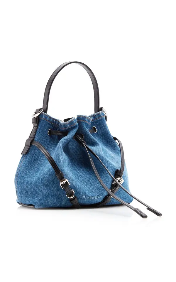 Givenchy Voyou Mini Denim Bucket Bag