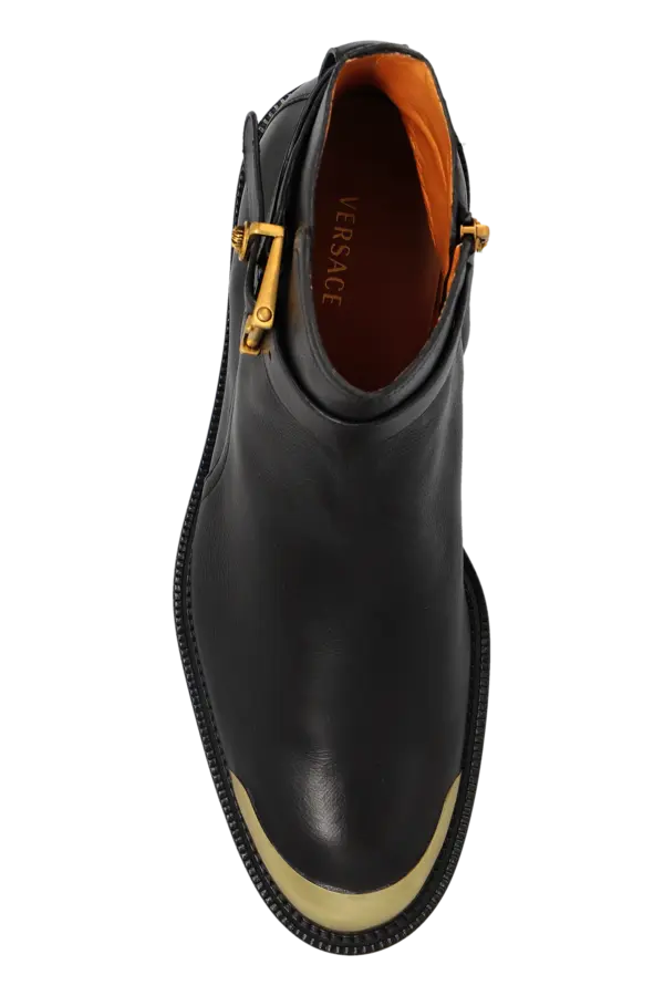 Versace Leather Ankle Boots ‘primo