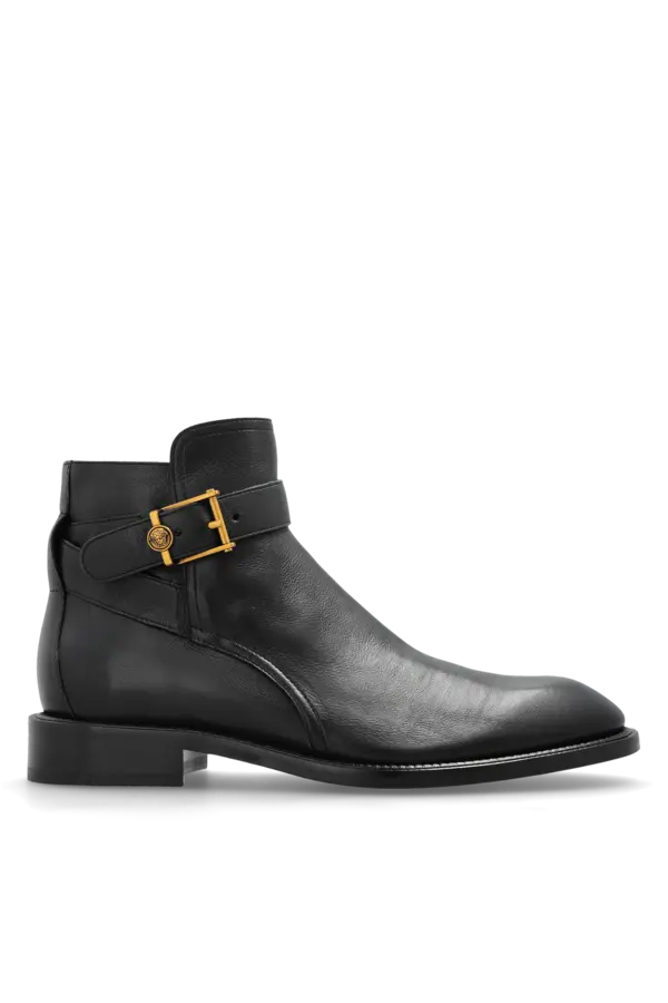 Versace Primo’ Leather Ankle Boots