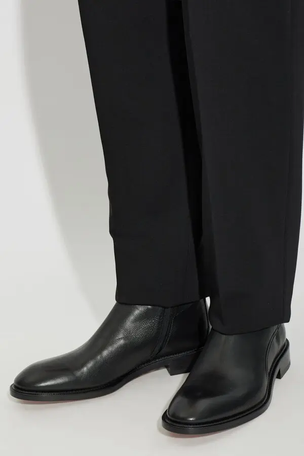 Versace Primo’ Leather Ankle Boots