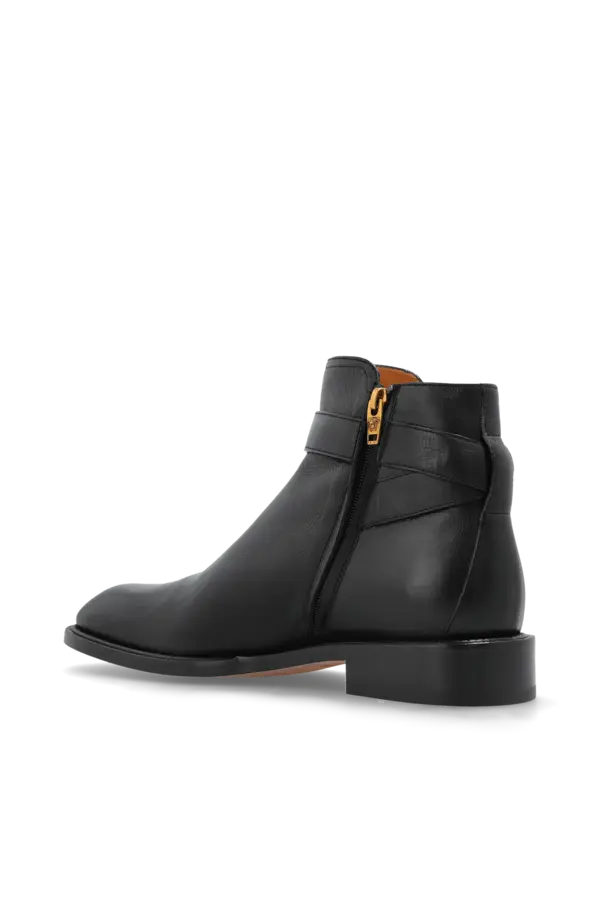 Versace Primo’ Leather Ankle Boots