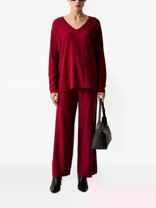 Joseph Ribkoff Sequin-embellished Drawstring-waist Trousers