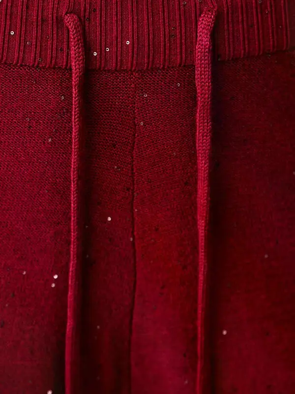Joseph Ribkoff Sequin-embellished Drawstring-waist Trousers