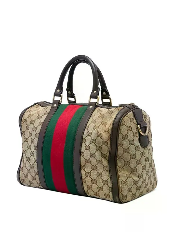Gucci 2016-2026 Medium Gg Canvas Web Joy Boston Bag Satchel