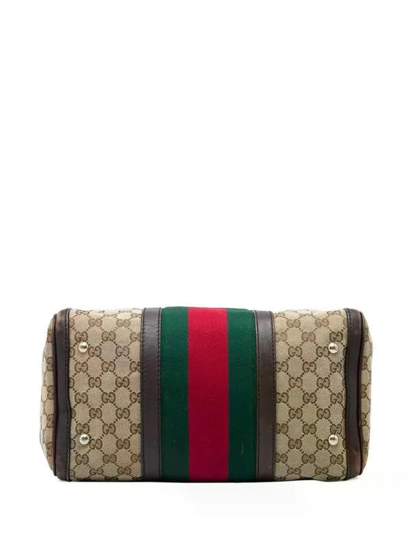 Gucci 2016-2026 Medium Gg Canvas Web Joy Boston Bag Satchel