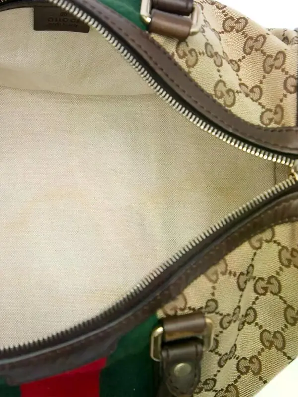 Gucci 2016-2026 Medium Gg Canvas Web Joy Boston Bag Satchel