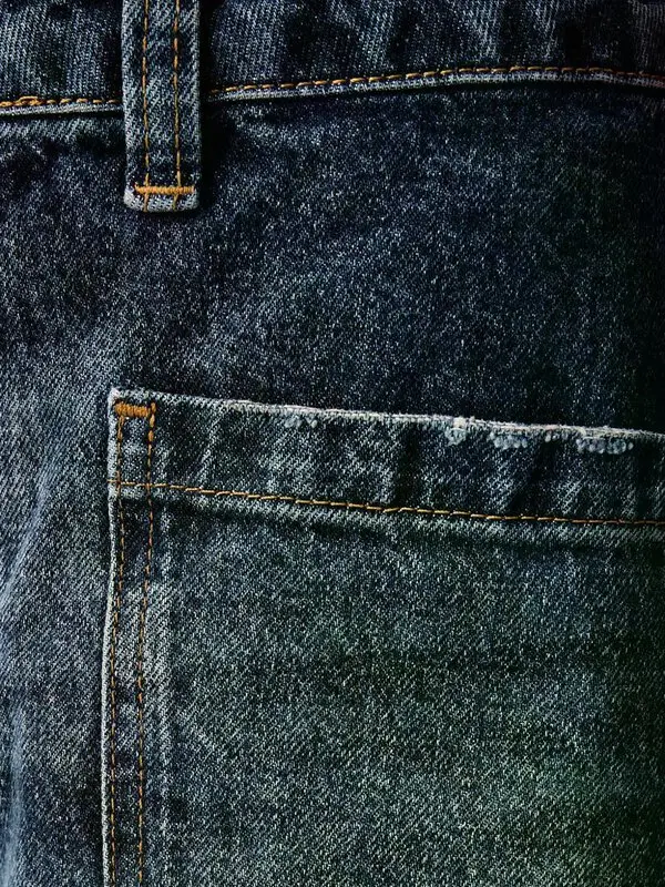 BENETTON Wide-leg Denim Shorts