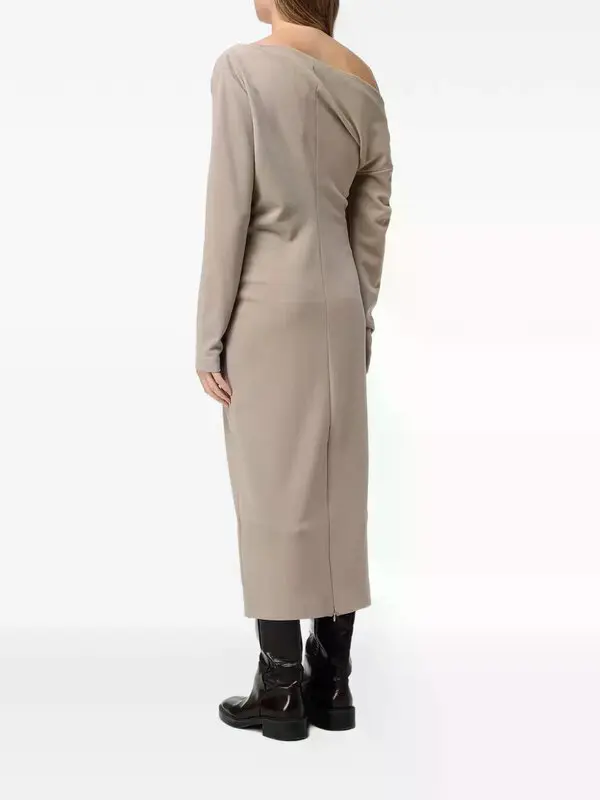 MEIMEIJ Off-shoulder Draped-detail Midi Dress