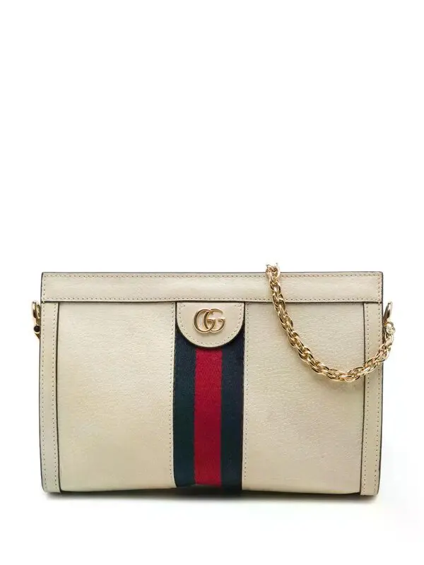 Gucci 2016-2026 Small Calfskin Web Ophidia Chain Crossbody Bag