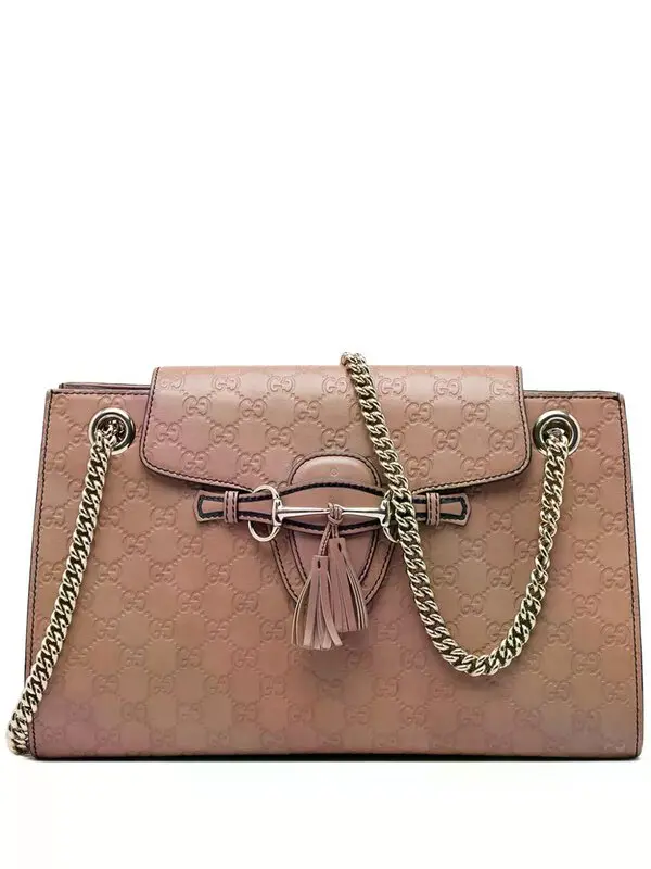 Gucci 2016-2026 Large Guccissima Emily Shoulder Bag - Brown