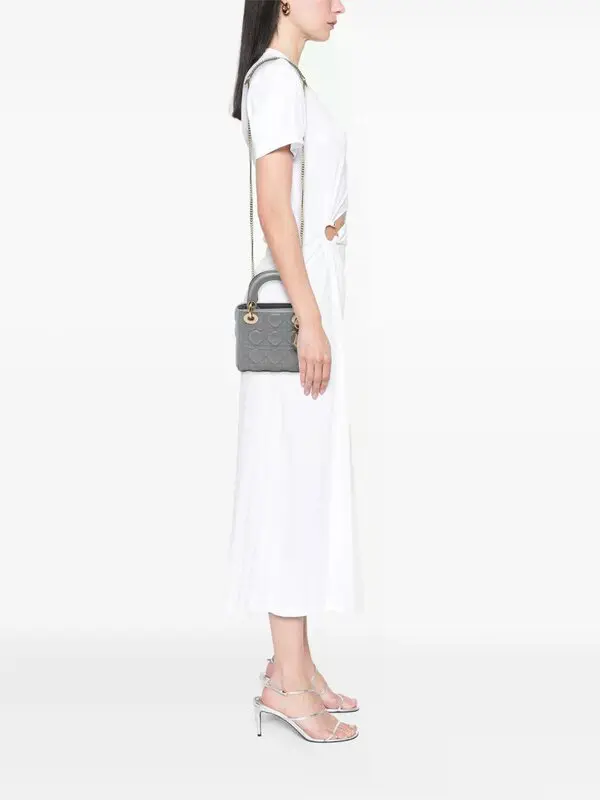 Dior 2017 Mini Metallic Lambskin Cannage Lady Satchel