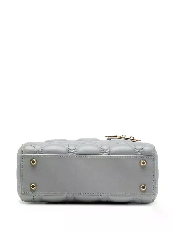 Dior 2017 Mini Metallic Lambskin Cannage Lady Satchel