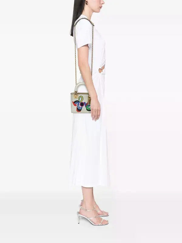 Dior 2017 Dioramour Niki De Saint Phalle Mini Calfskin Love Lady Satchel - White