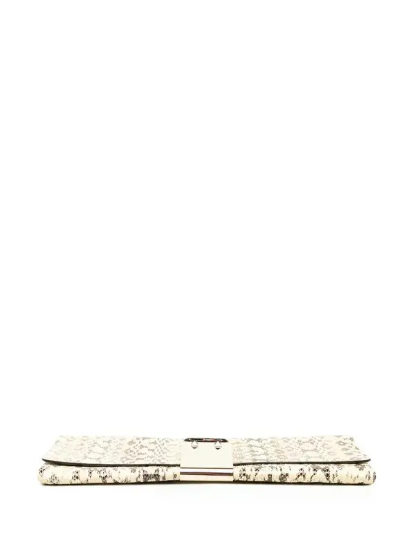 Valentino Garavani 2000-2017 Snake Print Leather Rockstud Clutch Bag