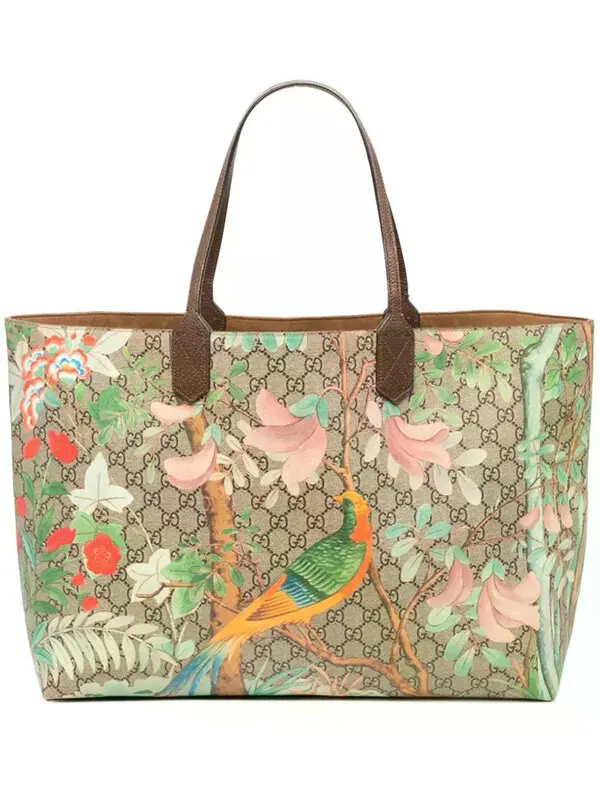 Gucci 2000-2015 Gg Supreme Tian Tote Bag - Neutrals