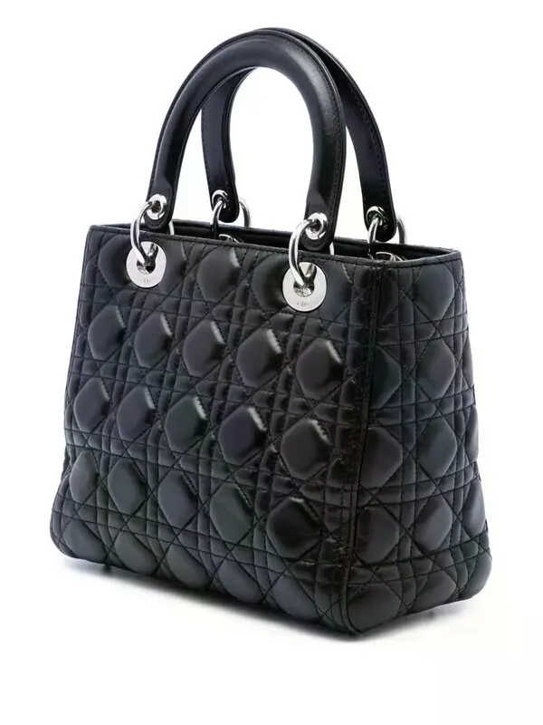 Dior 2015 Medium Lambskin Cannage Lady Satchel