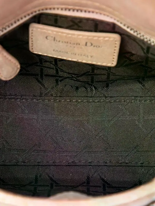 Dior 2015 Mini Iridescent Lambskin Cannage Lady Satchel