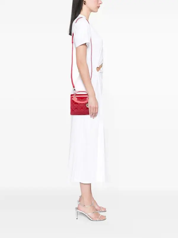 Dior 2015 Mini Patent Cannage Lady Satchel