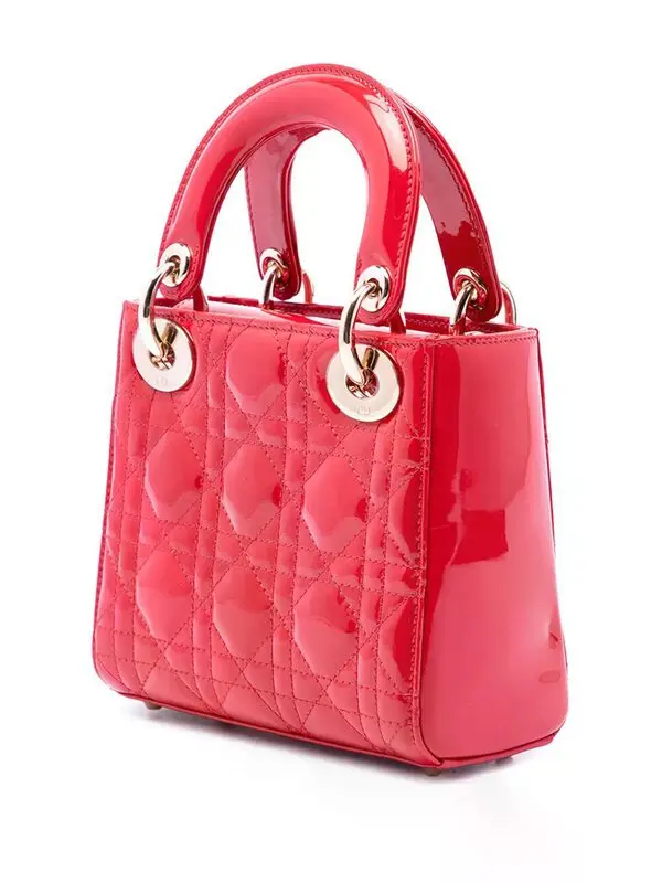 Dior 2015 Mini Patent Cannage Lady Satchel