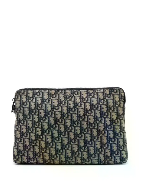 Dior 2021 Oblique Canvas Clutch Bag