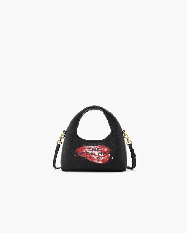 Marc Jacobs The Micro Crossbody Sack Bag With Lip Marc - Black Multi