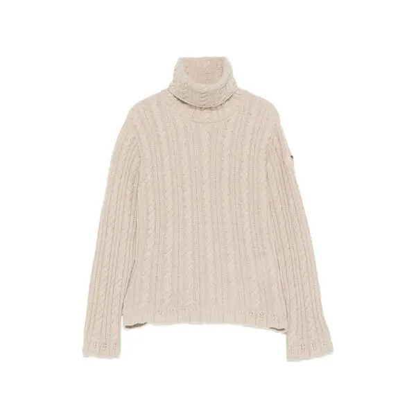 Moncler Neutrals Knitwear Jumpers - Cream