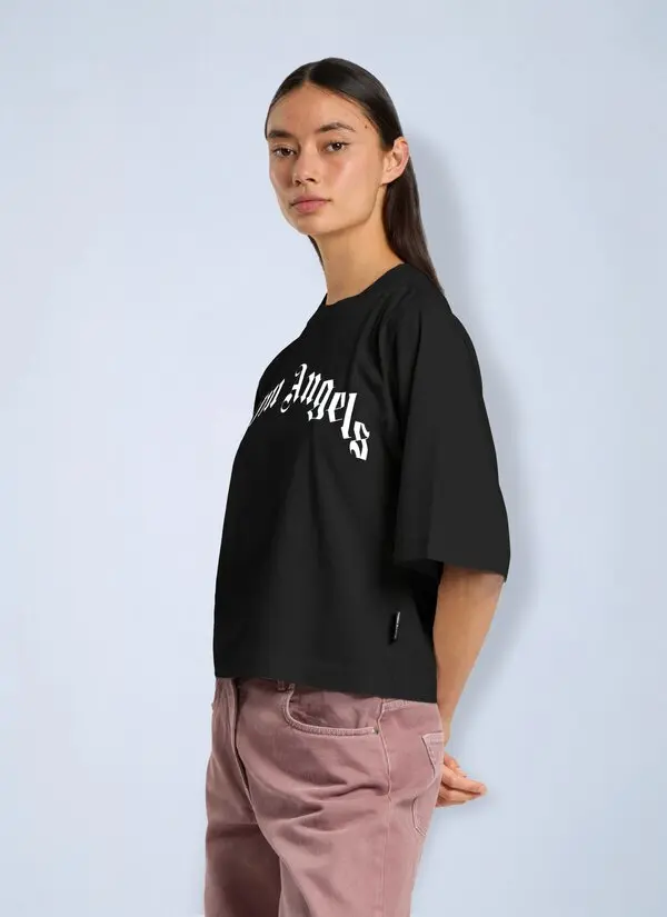 Palm Angels Curved Logo Boxy T-shirt