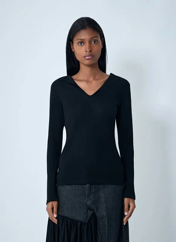 Yohji Yamamoto Lace-up Wool Sweater