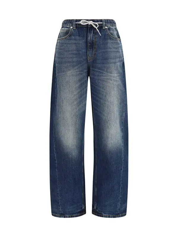 Alexander Wang Balloon Jogger Pants With Crystal Drawstring