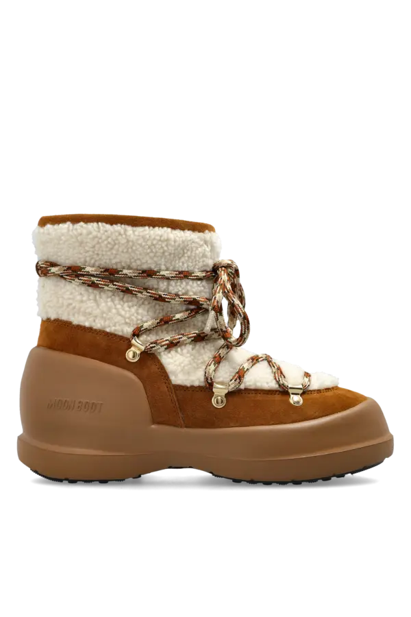 Moon Boot Mezzaluna Boot Shearling’ Snow Boots - Brown