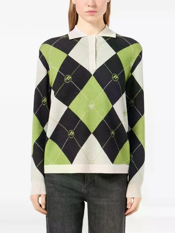 Iceberg Argyle-knit Sweater