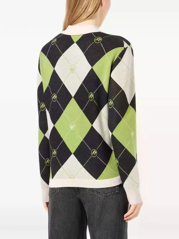 Iceberg Argyle-knit Sweater
