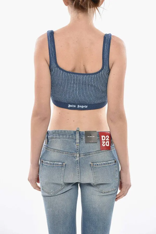 Palm Angels Sleeveless Crop Top