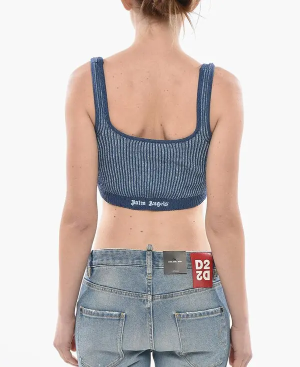 Palm Angels Sleeveless Crop Top
