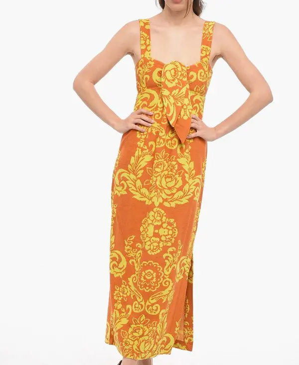 ALEMAIS Alby Floral-print Midi Dress