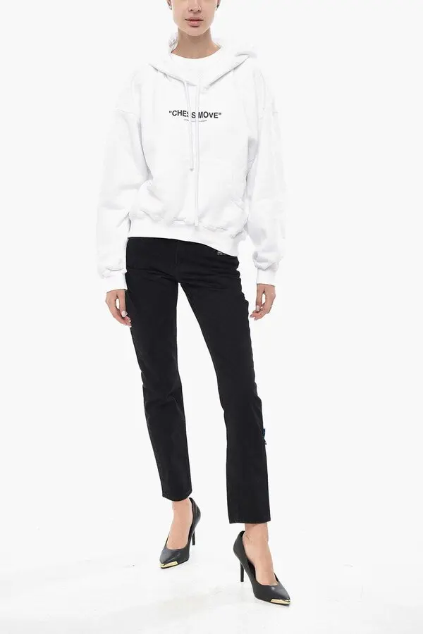 Off-White Slogan-print Drawstring Hoodie