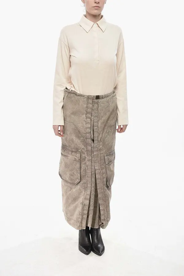 Y/project Maxi Cargo Denim Skirt