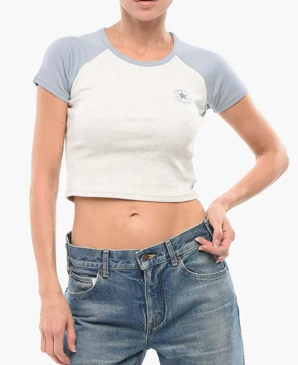 CONVERSE Logo-print Cropped-length T-shirt