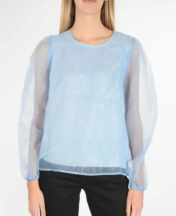 Baum Und Pferdgarten Sheer Puff-sleeve Blouse