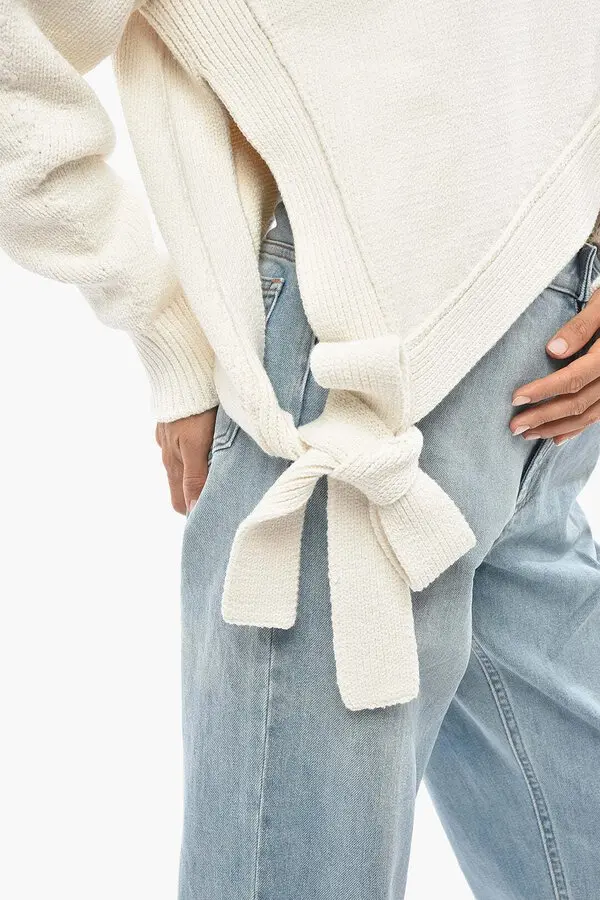 N.21 Crewneck Side-slit Sweater