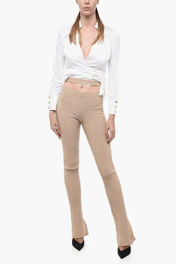 ANDREĀDAMO Cut-out Flared Pants