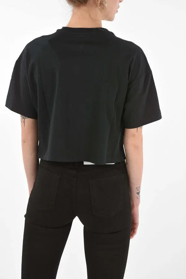 CONVERSE Logo-print Cropped T-shirt