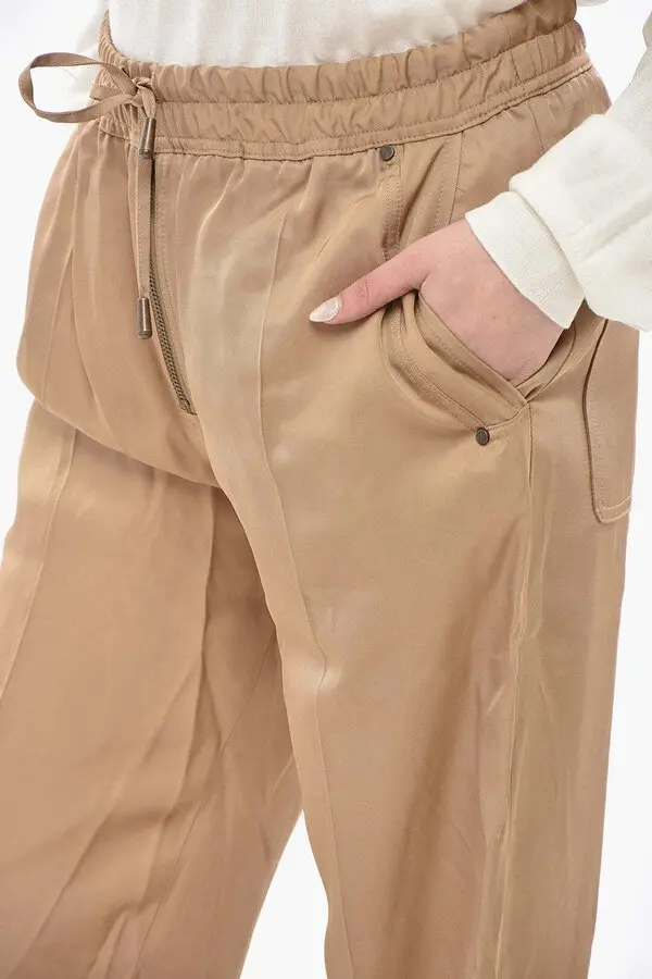 True Royal Stella Elastic-waist Pants
