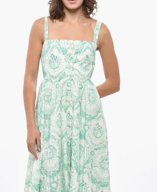 Dior Flared Shirt Dress With Azulejo Print