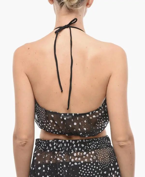 Karl Lagerfeld Logo-print Halterneck Top