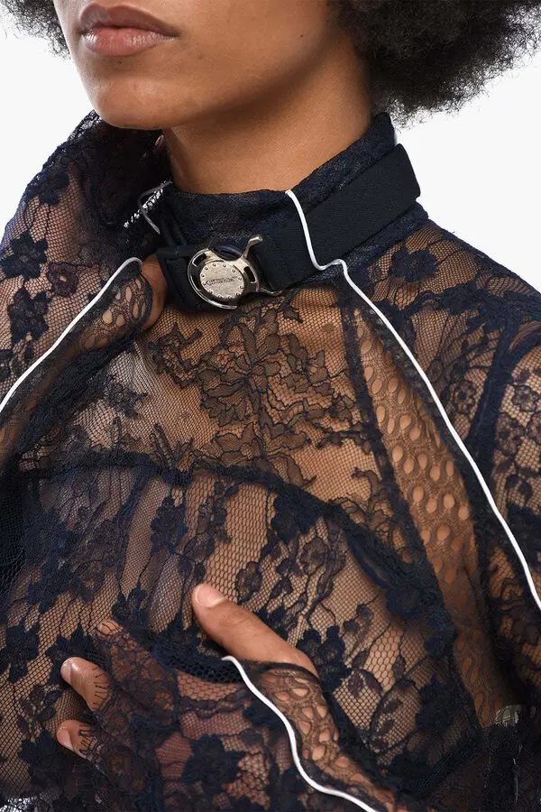 Off-White Flower Wheel Long Dress